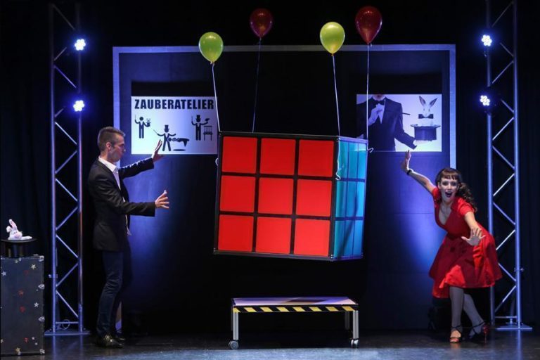 Stage illusion magic show, German illusionist THE MAGIC MAN